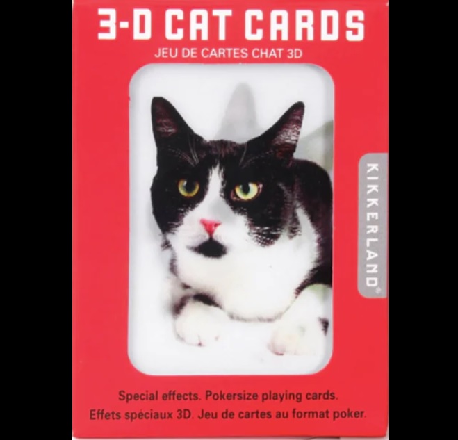 Kikkerland 3D Cat Playing Cards Review – Lenticular Deck for Cat Lovers ...